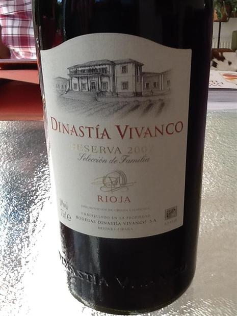 2007 Bodegas Vivanco Rioja Reserva Selección de la Familia, Spain, La ...