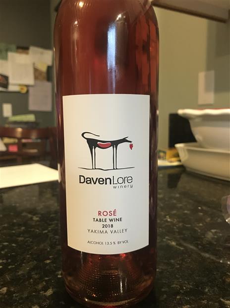 2017 Daven Lore Winery Rosé, USA, Washington, Columbia Valley, Yakima ...