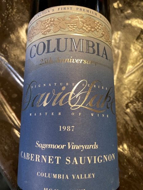 1987 Columbia Winery Cabernet Franc David Lake Signature Series Red ...
