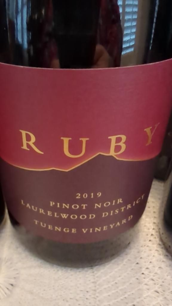 2019 Ruby Vineyard Pinot Noir Tuenge Vineyard, USA, Oregon, Willamette Valley, Chehalem ...