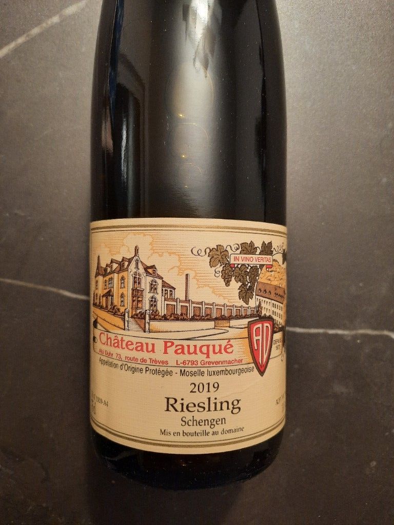 2019 Caves Albert Duhr (Château Pauqué) Riesling Schengen, Luxembourg ...
