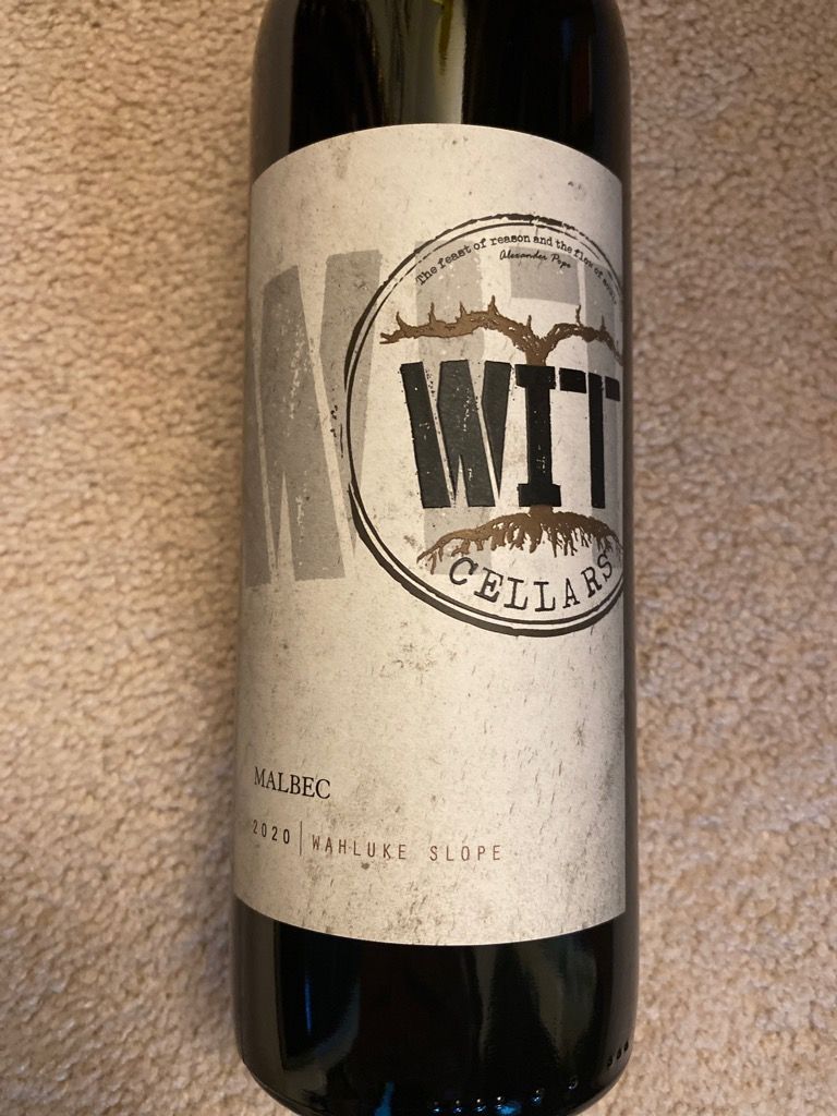 2020 Wit Cellars Malbec Northridge Vineyard, USA, Washington, Columbia ...