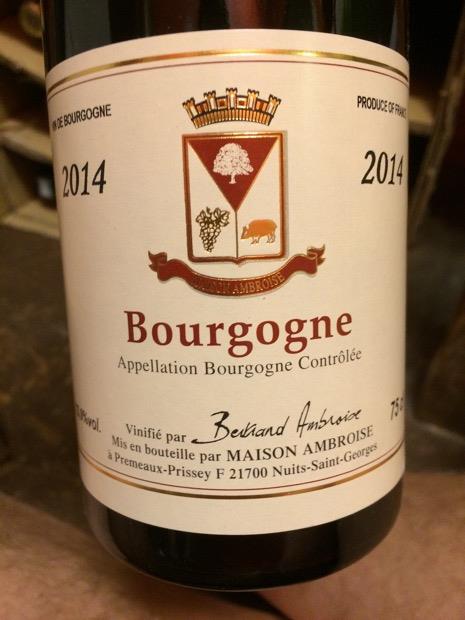 2014 Maison Bertrand Ambroise Bourgogne, France, Burgundy, Bourgogne ...