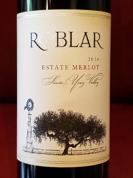 2014 Roblar Merlot Estate, USA, California, Central Coast, Santa Ynez ...