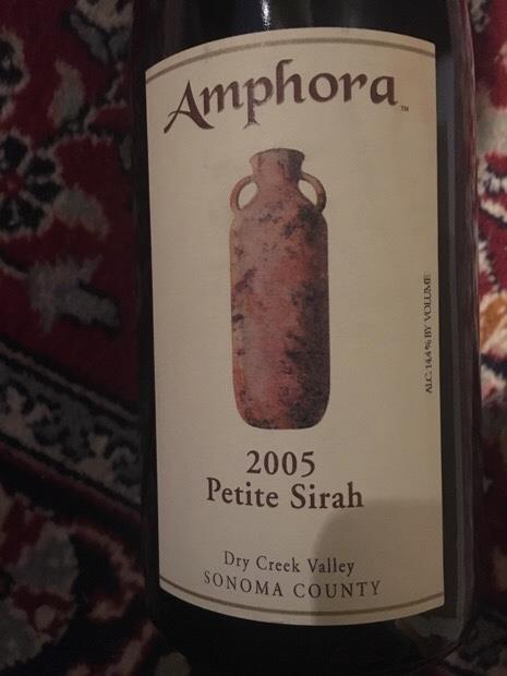 2016 Amphora Winery Petite Sirah, USA, California, Sonoma County, Dry ...