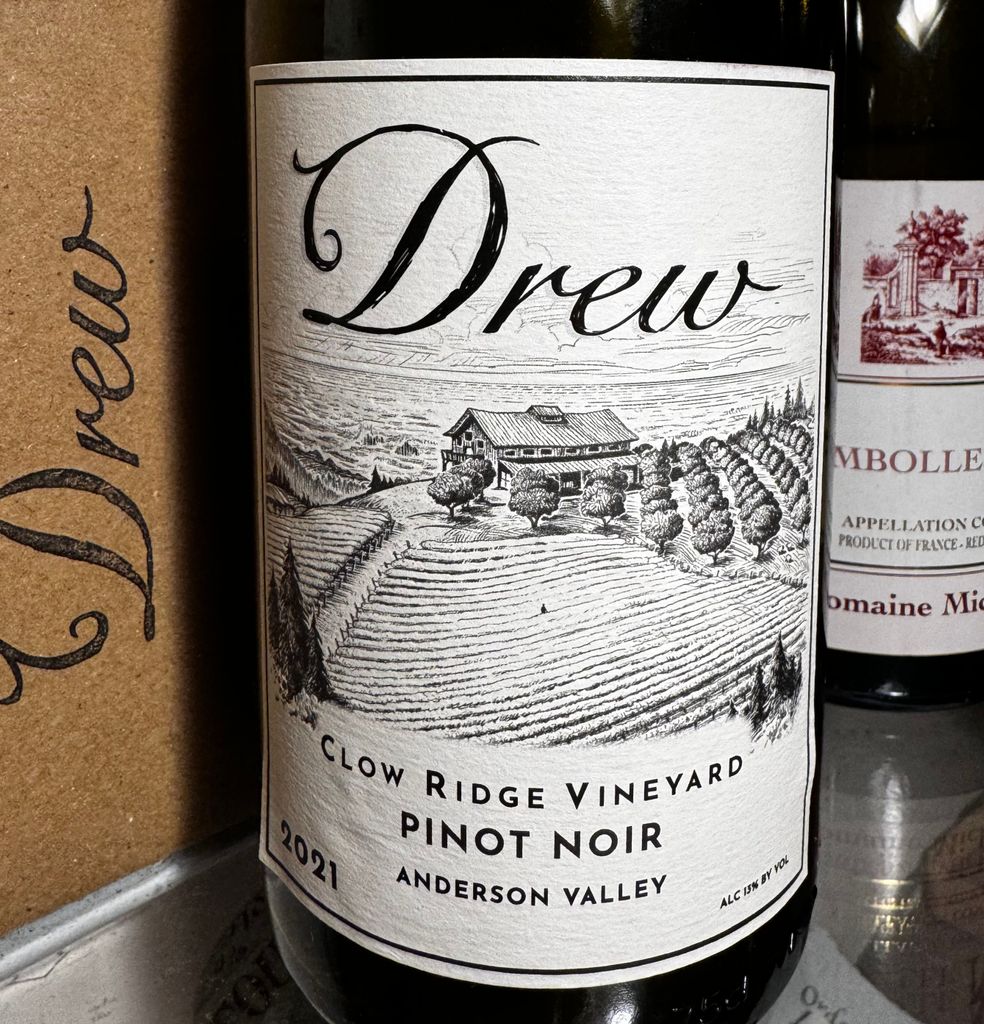 2021 Drew Family Cellars Pinot Noir Clow Ridge Vineyard, USA ...