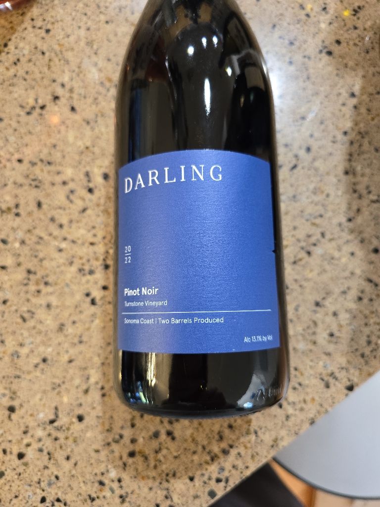 2022 Darling Wines Pinot Noir Turnstone Vineyard, USA, California ...