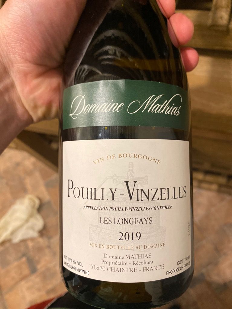 2021 Domaine Mathias Pouilly-Vinzelles, France, Burgundy, Mâconnais ...