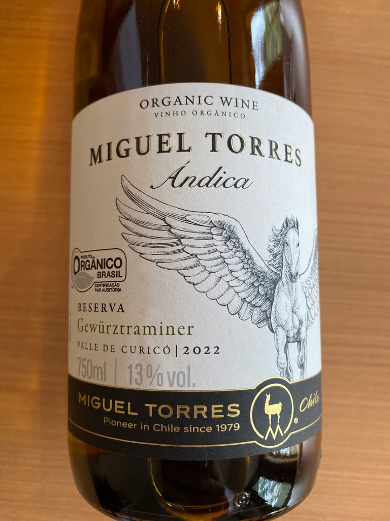 2022 Miguel Torres Gewürztraminer Andica Organic, Chile, Curico Valley ...