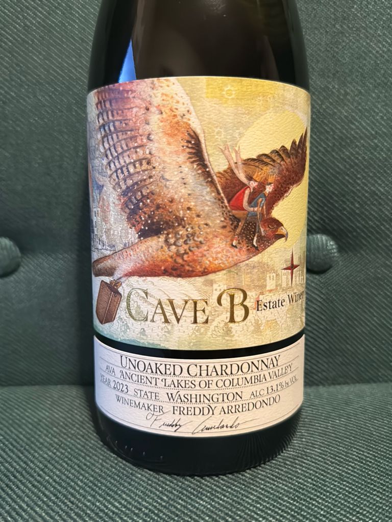 2023 Cave B Estate Winery Unoaked Chardonnay, USA, Washington, Columbia ...
