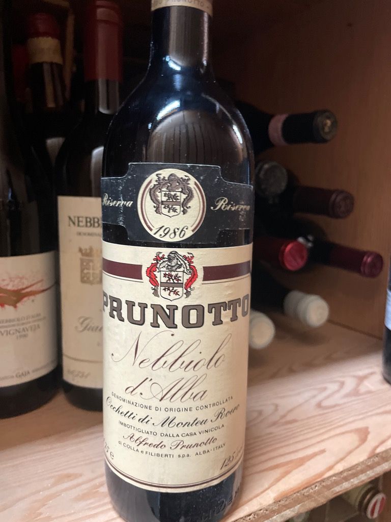 1986 Prunotto Nebbiolo d'Alba Occhetti, Italy, Piedmont, Alba, Nebbiolo ...