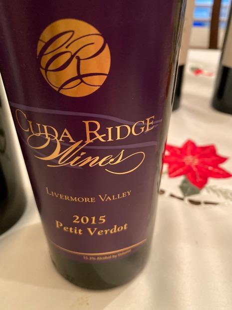 2015 Cuda Ridge Wines Petit Verdot, USA, California, San Francisco Bay ...