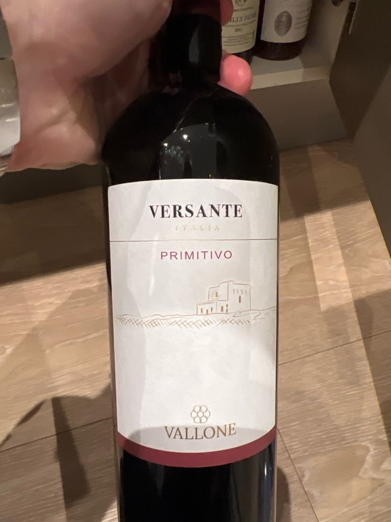 2021 Agricole Vallone Primitivo Versante, Italy, Puglia, Salento IGT ...