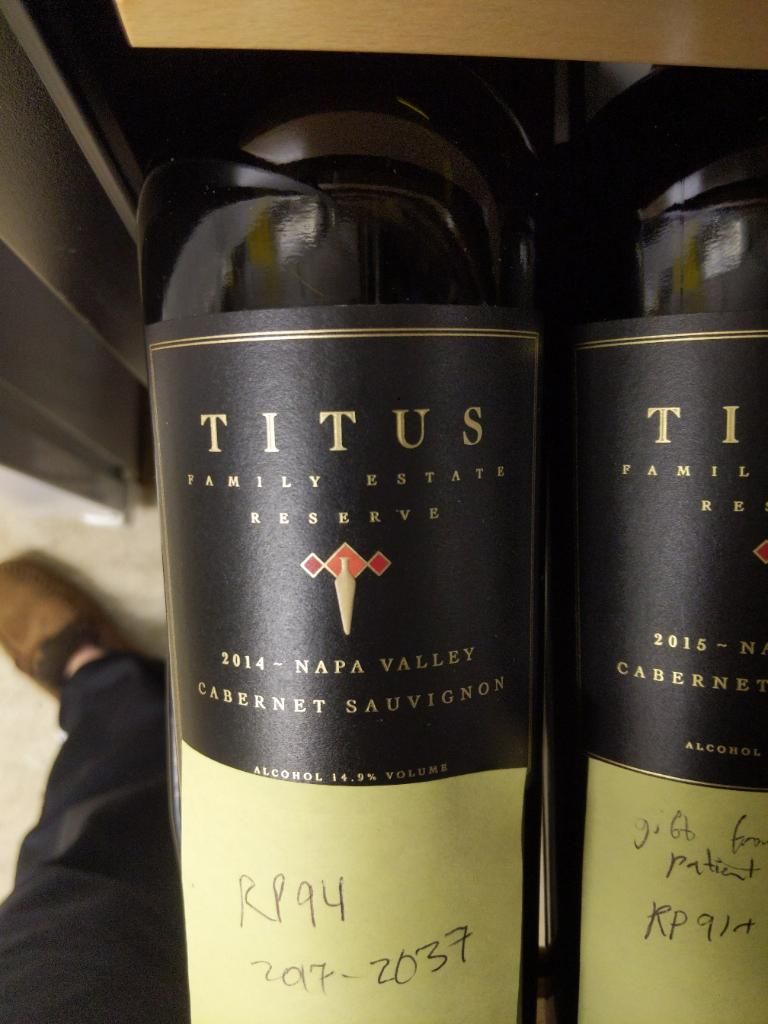 2014 Titus Cabernet Sauvignon Reserve Family Estate, USA, California ...