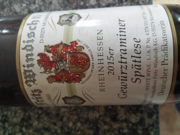 2015 Fritz Windisch Gewürztraminer Spätlese, Germany, Rheinhessen ...