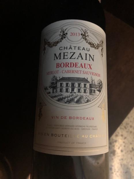 2013 Château Mezain, France, Bordeaux - CellarTracker