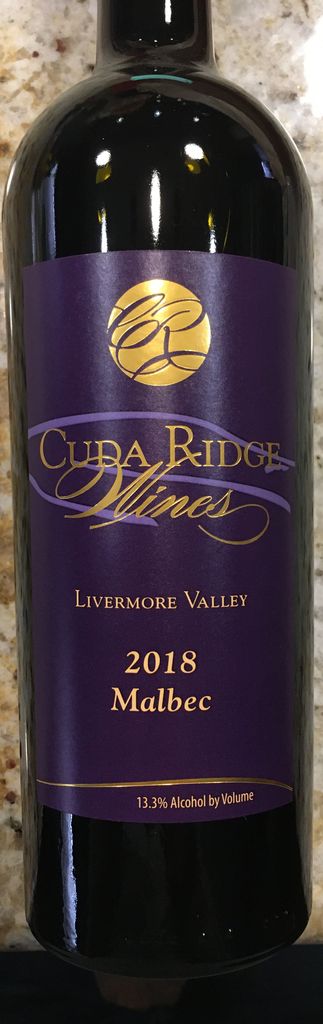 2018 Cuda Ridge Wines Malbec, USA, California, San Francisco Bay ...