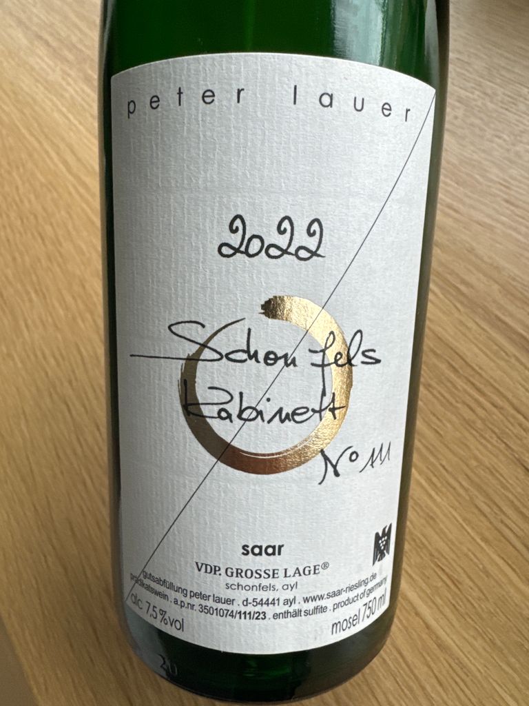 2022 Peter Lauer Schönfels Riesling Kabinett No 111, Germany, Mosel ...
