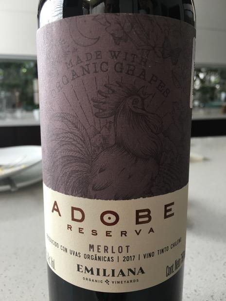 2017 Emiliana Merlot Adobe Reserva, Chile, Rapel Valley - CellarTracker