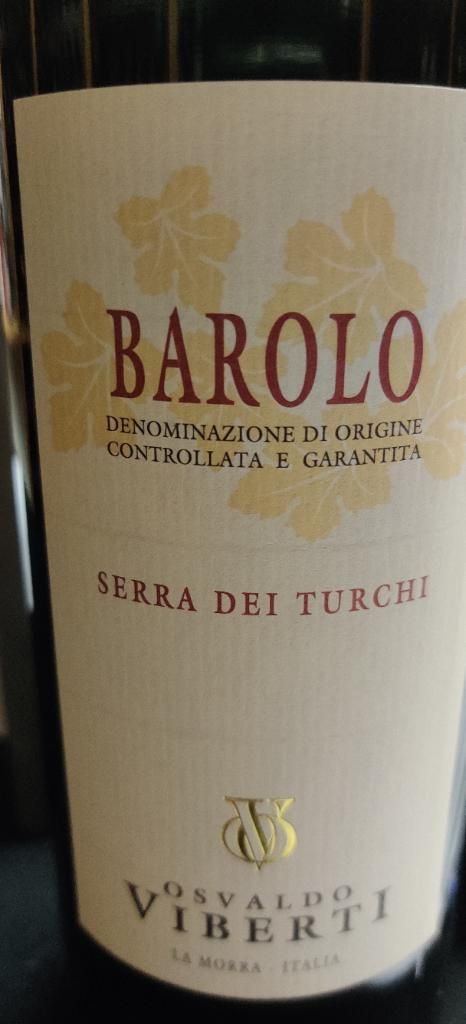 2018 Osvaldo Viberti Barolo Serra dei Turchi, Italy, Piedmont, Langhe ...