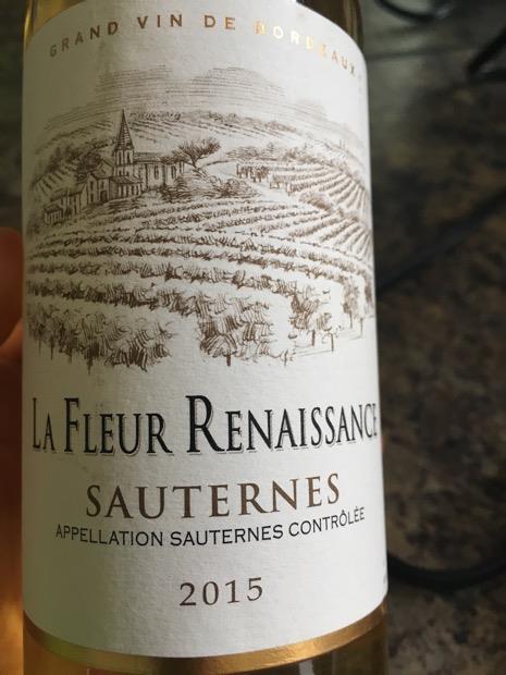 2015 Antoine Moueix La Fleur Renaissance, France, Bordeaux, Sauternais, Sauternes - CellarTracker