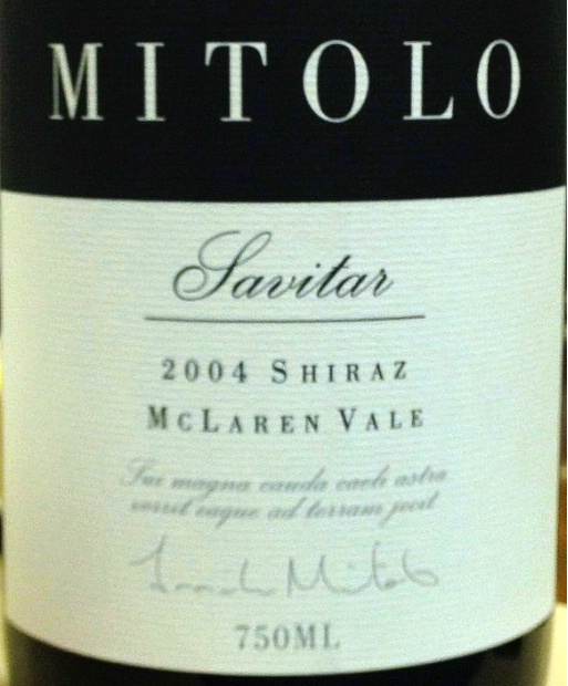 2004 Mitolo Shiraz Savitar, Australia, South Australia, Fleurieu ...