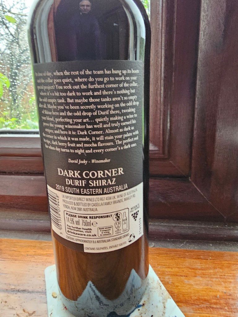 2019 Dark Corner Durif Shiraz, Australia, South Eastern - CellarTracker