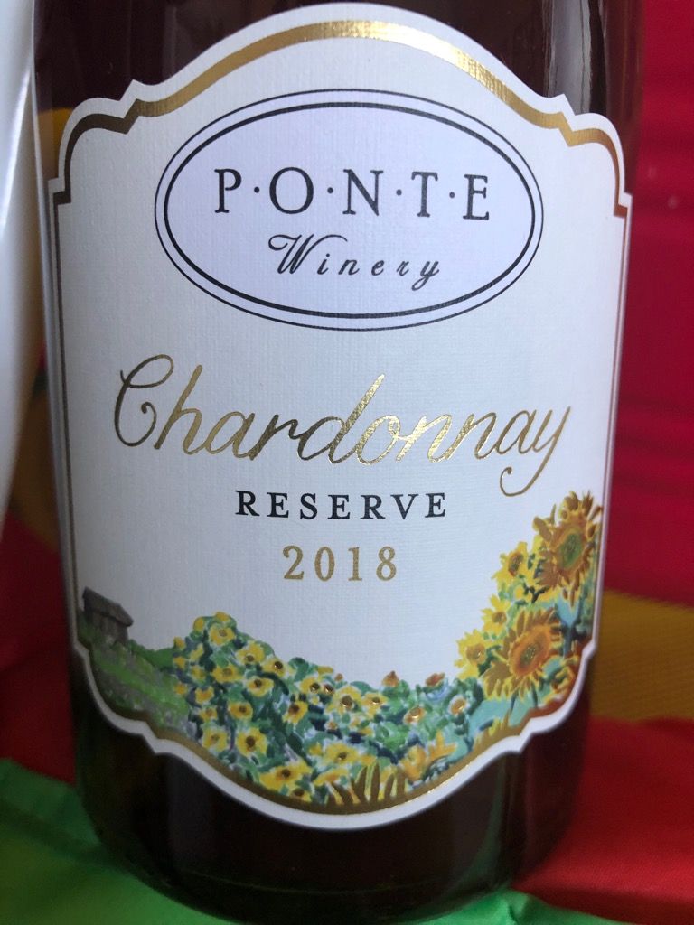 2019 Ponte Winery Chardonnay, USA, California, South Coast, Temecula ...