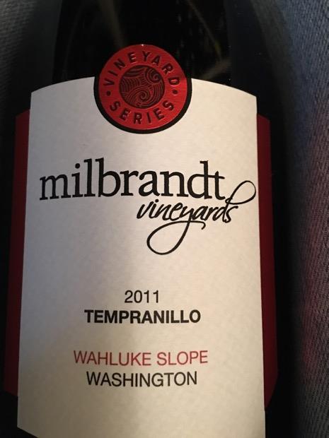 2011 Milbrandt Vineyards Tempranillo Vineyard Series, USA, Washington ...