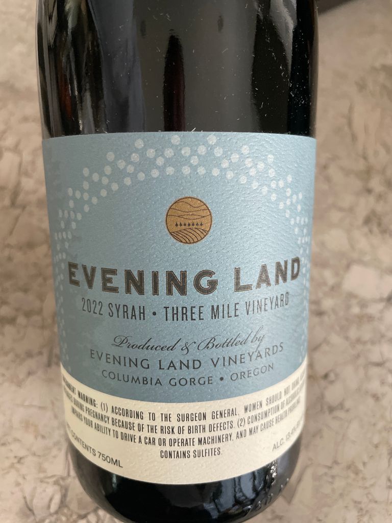 2021 Evening Land Vineyards Syrah Threemile, USA, Oregon, Columbia ...