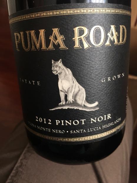 2011 Puma Road Pinot Noir Estate Grown Vigna Monte Nero, USA ...