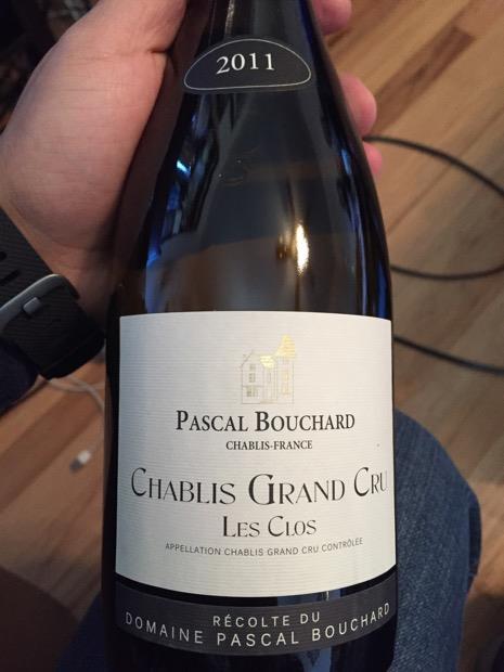 2011 Pascal Bouchard Chablis Grand Cru Les Clos, France, Burgundy ...