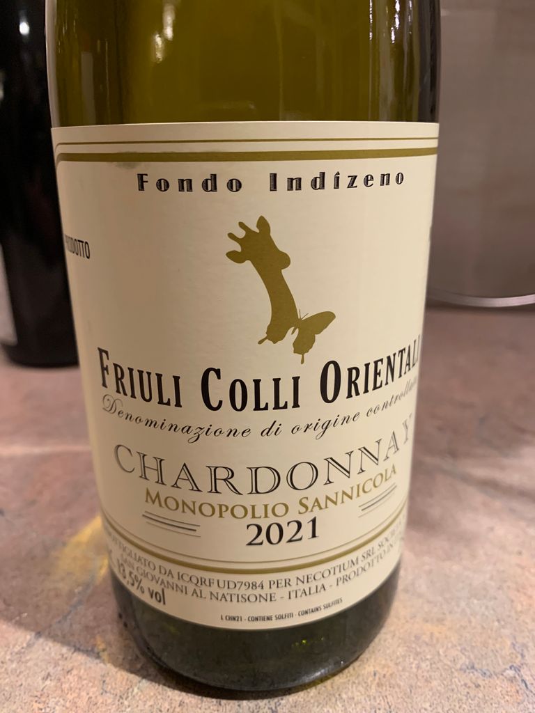 2021 Necotium Friuli Colli Orientali Chardonnay Fondo Indizeno ...