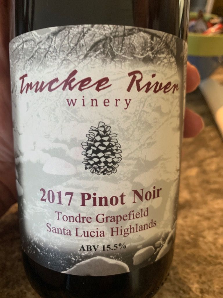 2016 Truckee River Winery Pinot Noir Tondré Grapefield, USA, California ...