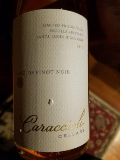2016 Caraccioli Cellars Rosé of Pinot Noir Escolle Vineyard, USA ...