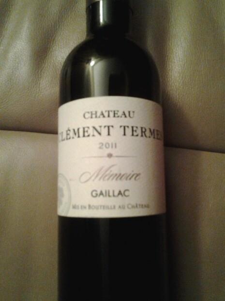 2011 Château Clément Termes Gaillac Doux Memoire, France, Southwest ...