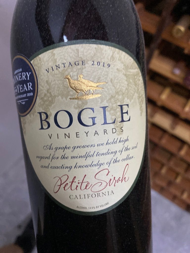 2019 Bogle Vineyards Petite Sirah, USA, California - CellarTracker