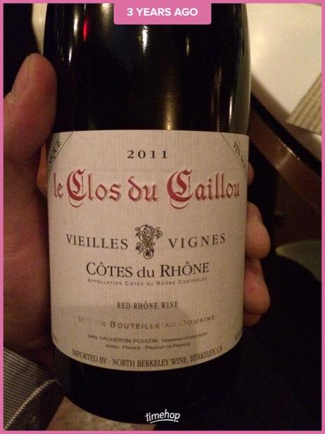 2011 Le Clos du Caillou Côtes du Rhône, France, Rhône, Southern Rhône ...