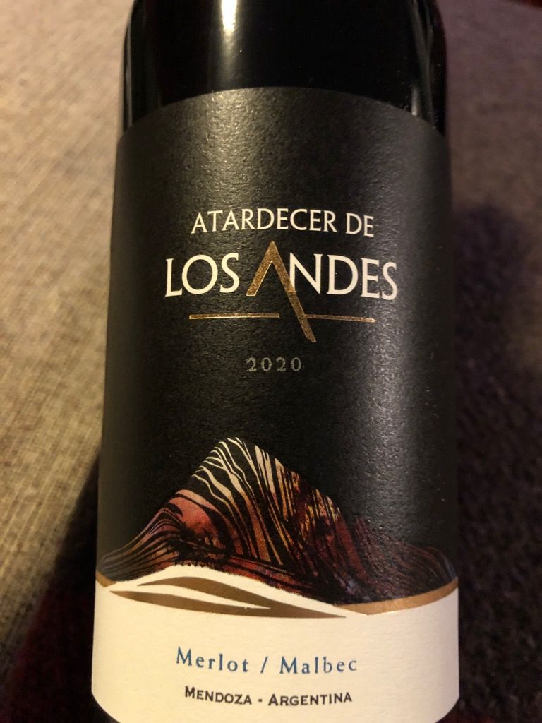 2020 Fecovita Atardecer de los Andes Merlot/Malbec, Argentina, Mendoza ...