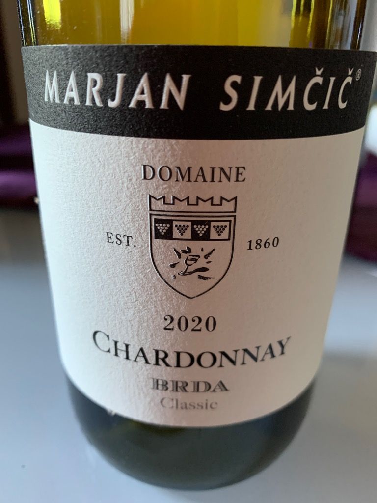 2020 Marjan Simčič Chardonnay, Slovenia, Primorska, Goriška Brda ...