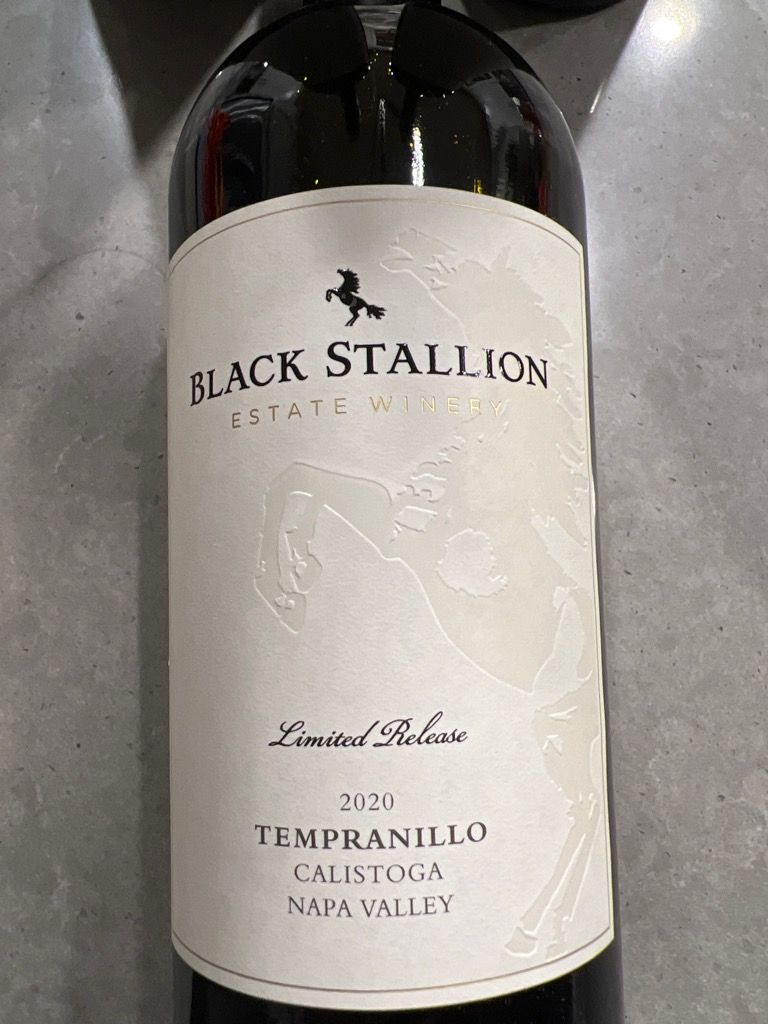 2020 Black Stallion Estate Winery Tempranillo Limited Release, USA ...