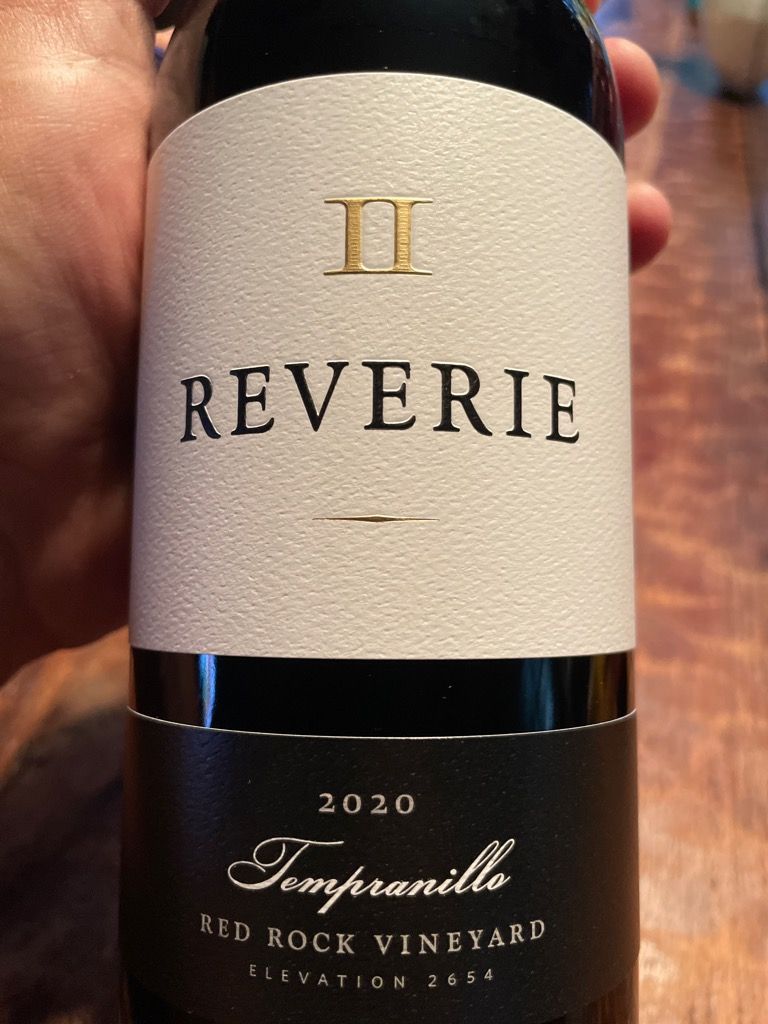 2020 Reverie II Tempranillo Red Rock Vineyard, USA, California, Sierra ...