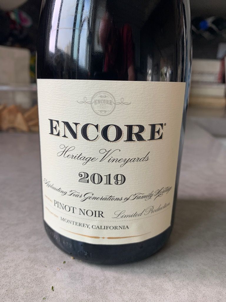 2021 Encore Heritage Vineyards Pinot Noir, USA, California, Central ...