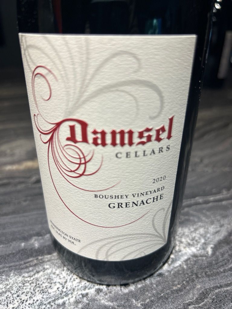 2020 Damsel Cellars Grenache Boushey Vineyard, USA, Washington ...