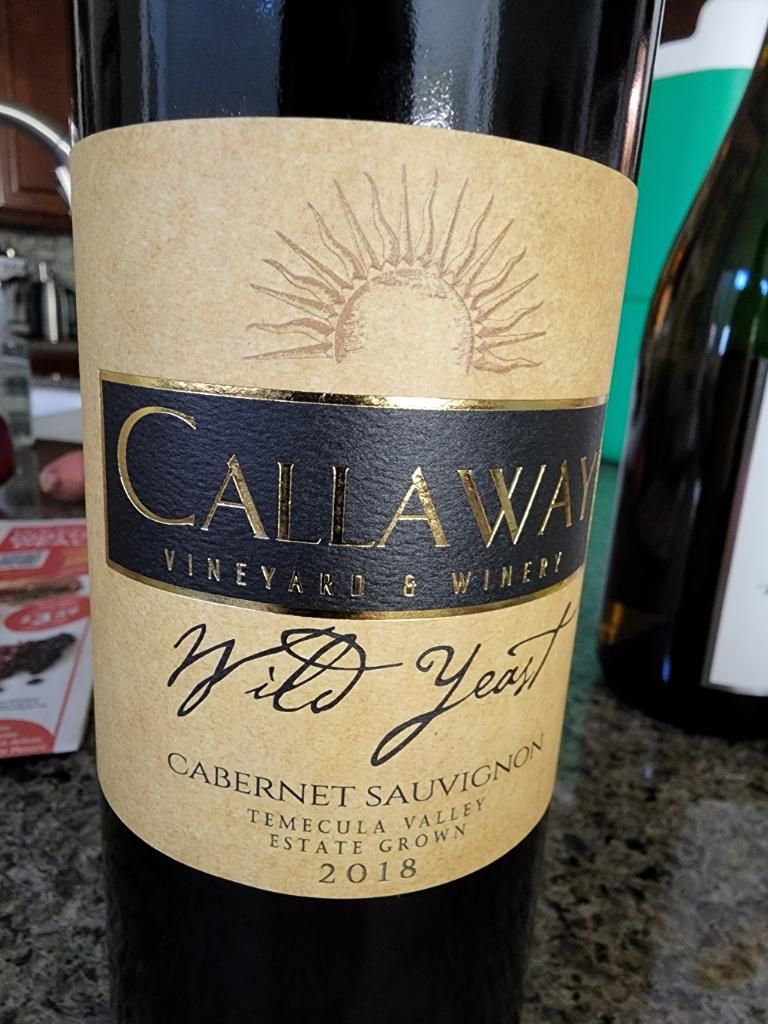 2018 Callaway Vineyard & Winery Cabernet Sauvignon Wild Yeast, USA ...