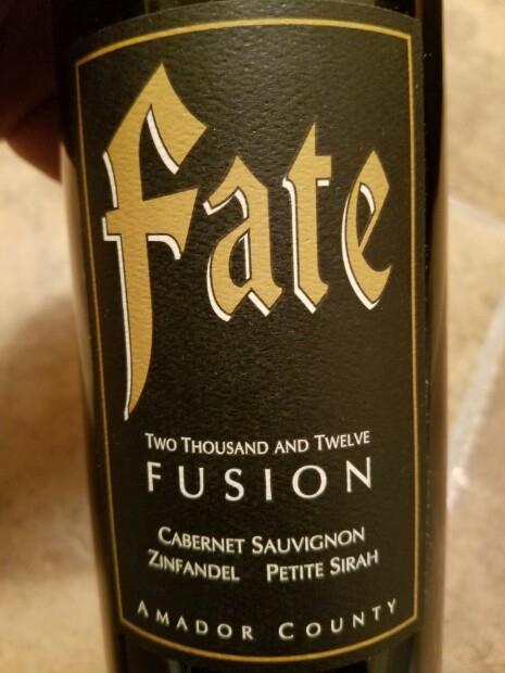 2012 Fate Wines Fusion, USA, California, Sierra Foothills, California ...