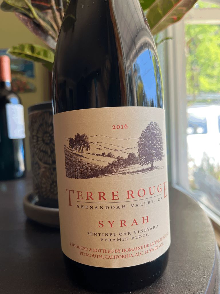 2017 Domaine de la Terre Rouge Syrah Pyramid Block Sentinel Oak ...