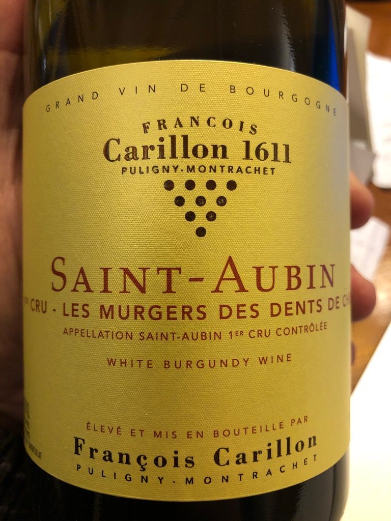 2019 Francois Carillon Saint-Aubin 1er Cru Les Murgers des Dents de ...