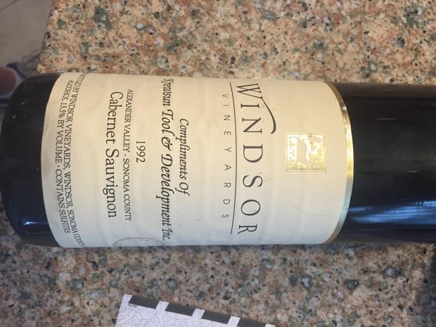1991 Windsor Sonoma Cabernet Sauvignon Alexander Valley, USA ...