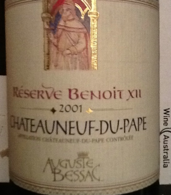 1936 Auguste Bessac Châteauneuf-du-Pape "Reserve Benoit XII", France ...